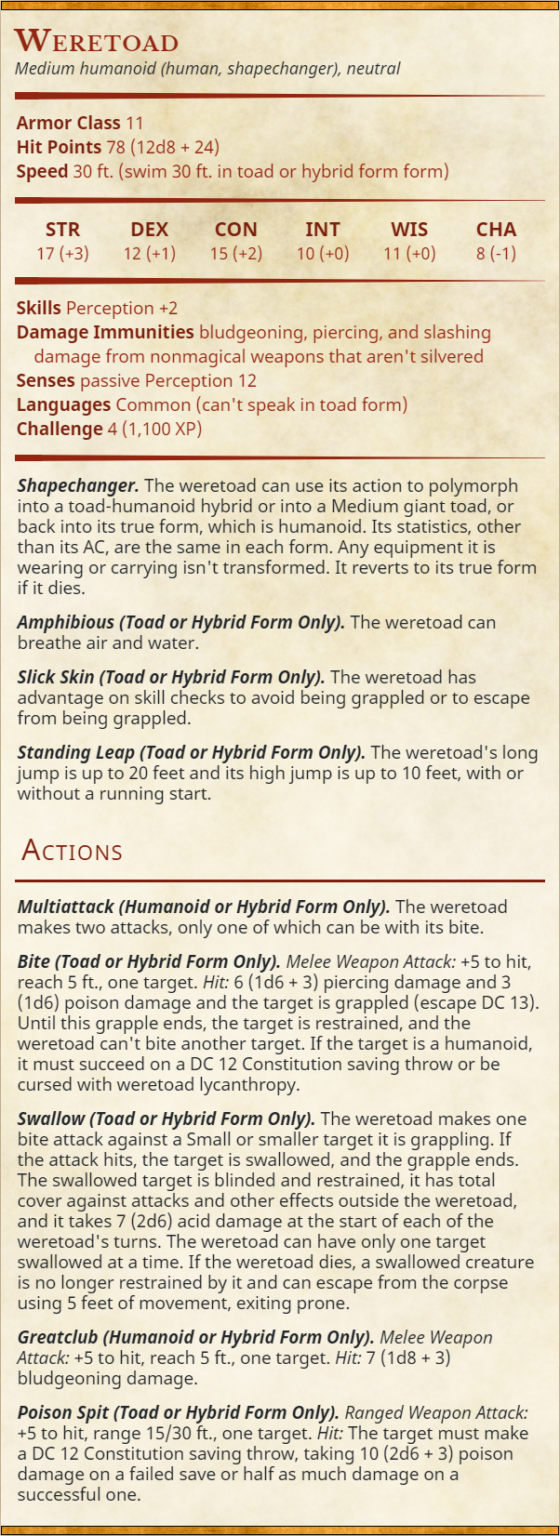 Menaces in the Muck - Swamp and River Creatures for D&D 5E | 2-Minute ...