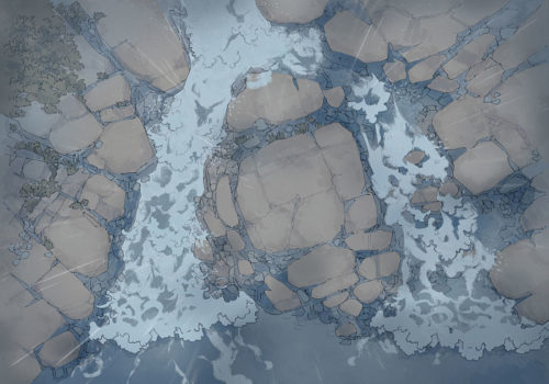 The Rock Pools Pack | Maps & Assets by 2-Minute Tabletop