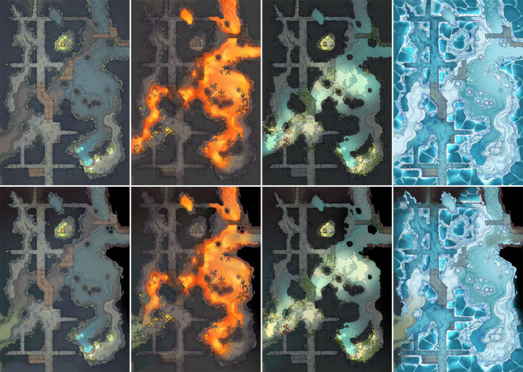 Abandoned Tunnels | Cave Battle Map by 2-Minute Tabletop