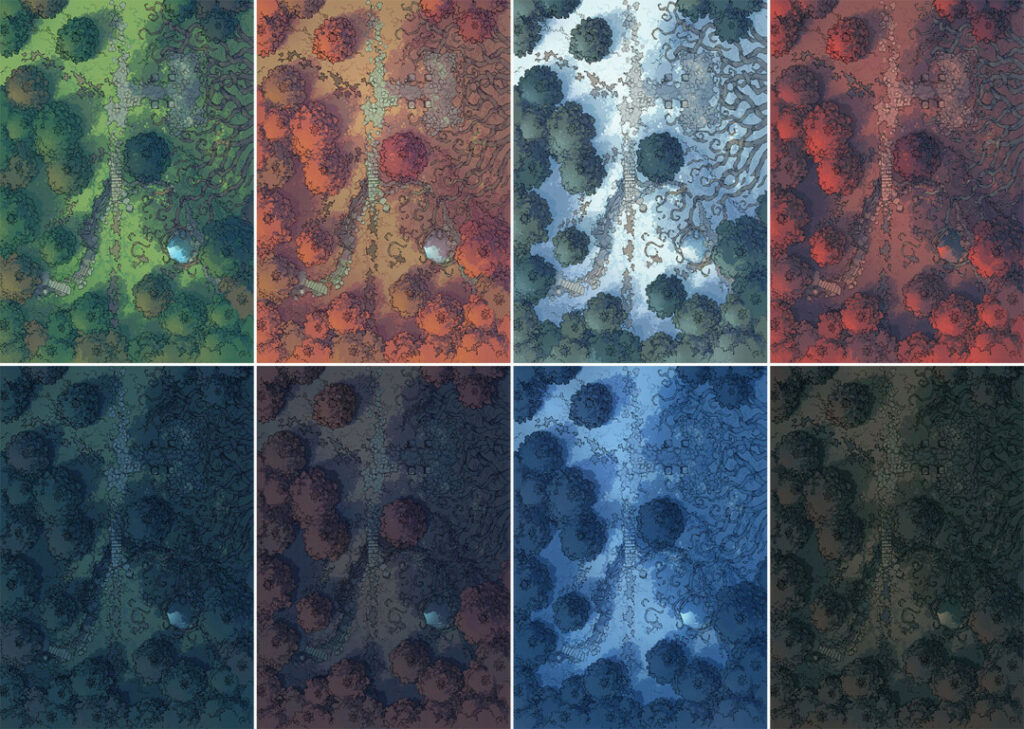 Fairy Glade | A 44x32 Fantasy Forest Battle Map by 2-Minute Tabletop