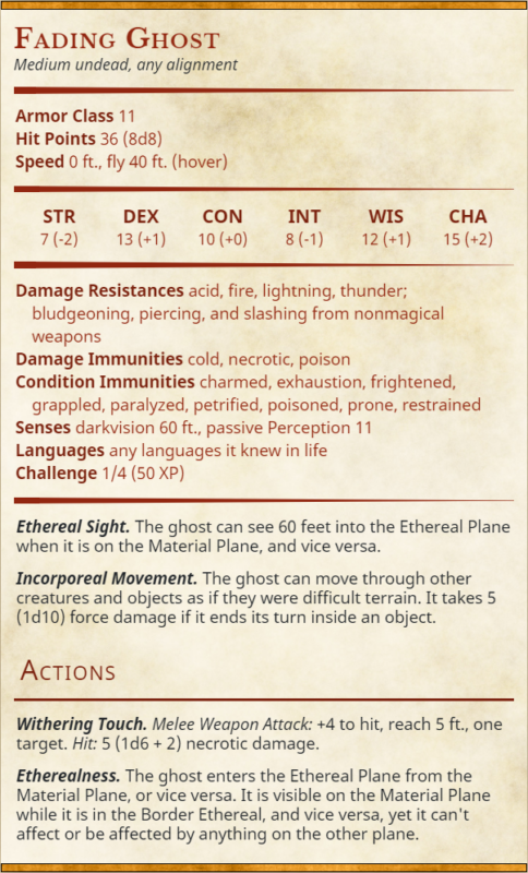 Fading Ghost | 2-Minute Tabletop