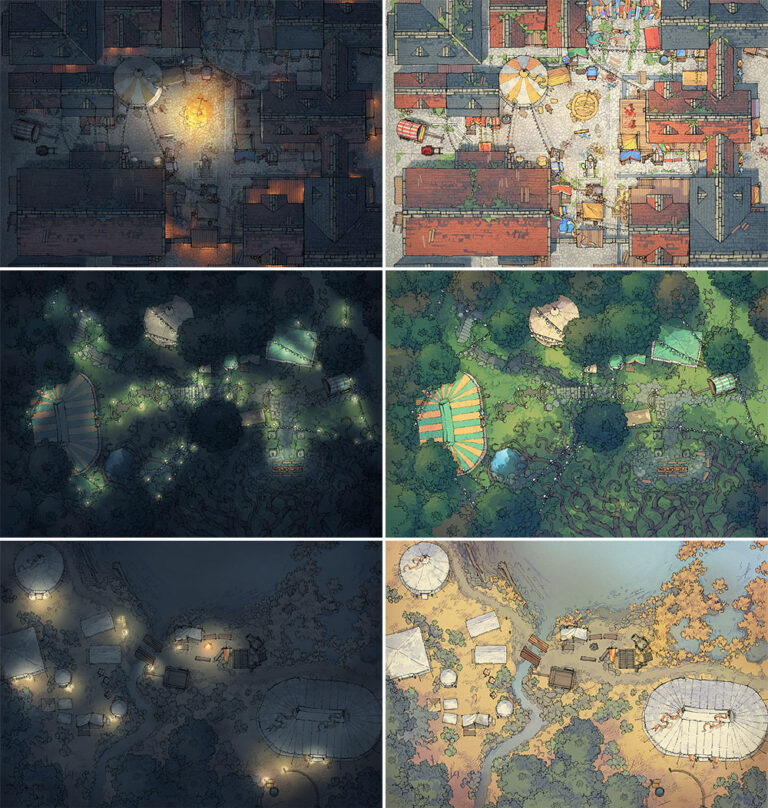 The Circus Map Assets for Custom Carnival Maps by 2-Minute Tabletop