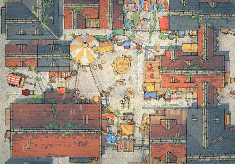 The Circus Map Assets Pack | Carnival Decorations by 2-Minute Tabletop