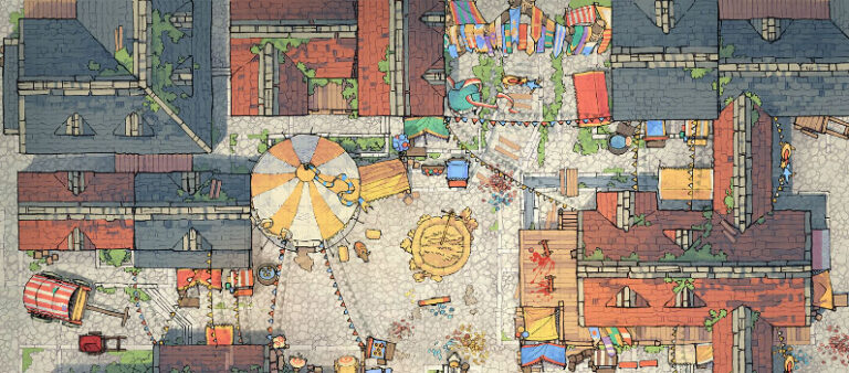 Circus Map Assets - Town Square battle map - Banner - Small | 2-Minute ...