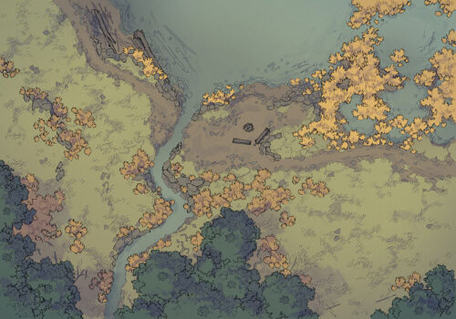 The Lakeside Camp Pack | Maps & Assets by 2-Minute Tabletop