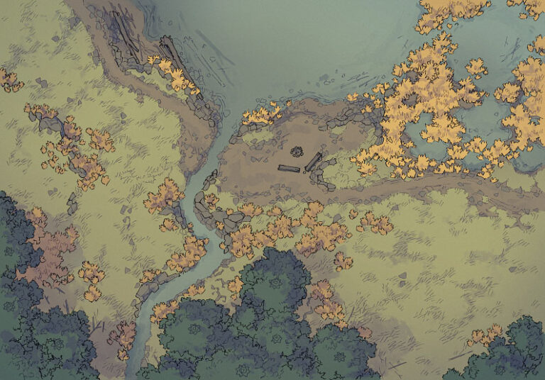 The Lakeside Camp Pack | Maps & Assets by 2-Minute Tabletop