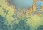 The Lakeside Camp battle map by 2-Minute Tabletop