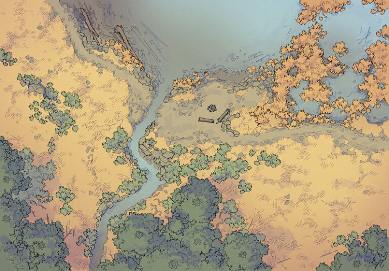 The Lakeside Camp Pack | Maps & Assets by 2-Minute Tabletop