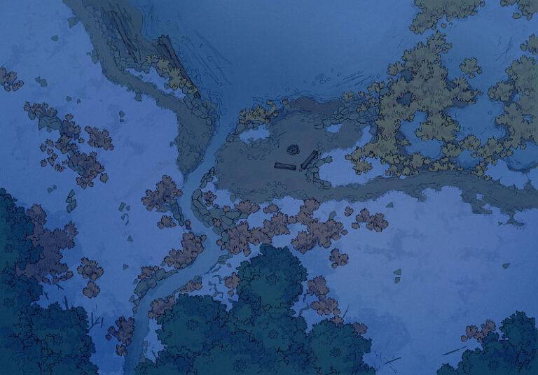 The Lakeside Camp Pack | Maps & Assets by 2-Minute Tabletop