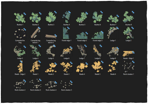 The Lakeside Camp Pack | Maps & Assets by 2-Minute Tabletop