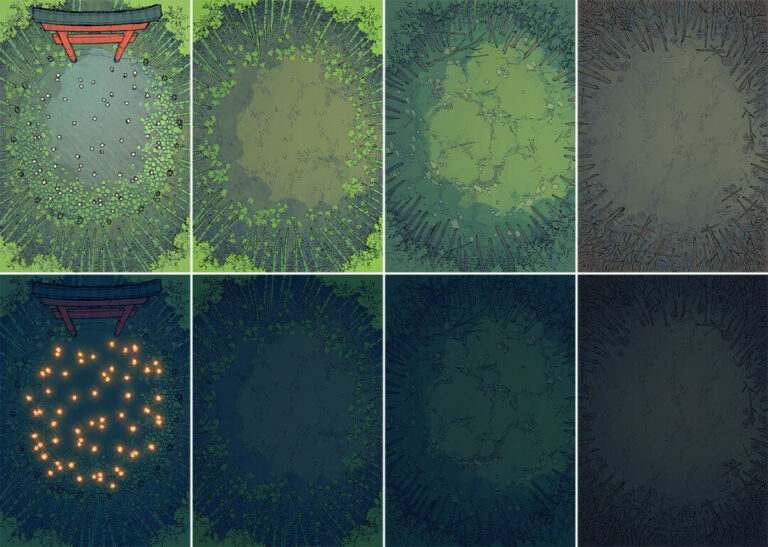 The Bamboo Glade Battle Map | 2-Minute Tabletop