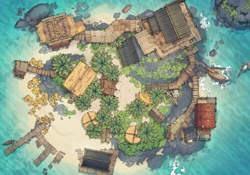 The Desert Island Pack | Maps & Assets by 2-Minute Tabletop