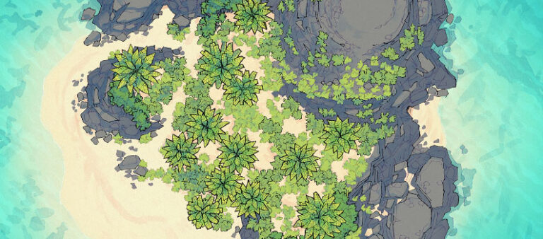 Beach Dunes RPG Battle Map by 2-Minute Table Top