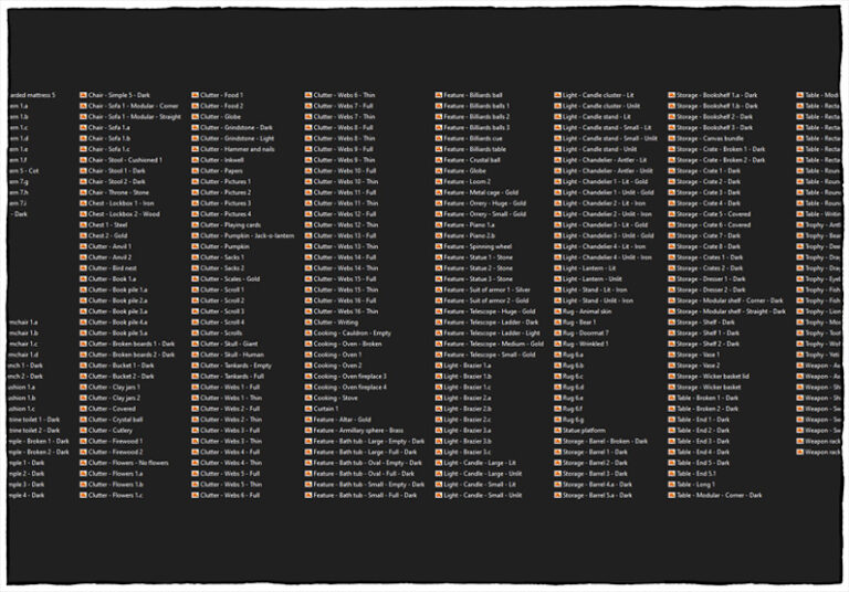 The Furniture Map Assets Pack | Maps & Assets by 2-Minute Tabletop