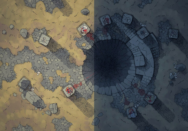 The Blood & Bodies Map Assets Pack by 2-Minute Tabletop