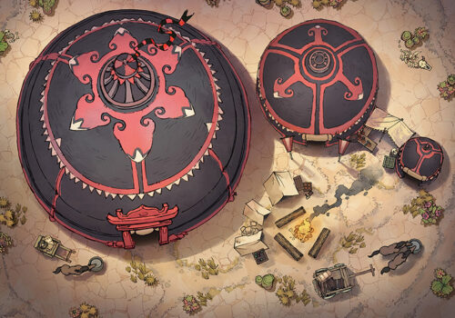 The Nomadic Camp Pack | Maps & Assets by 2-Minute Tabletop