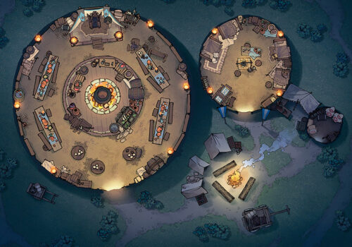 The Nomadic Camp battle map by 2-Minute Tabletop