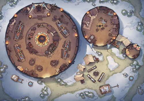 The Nomadic Camp Pack | Maps & Assets by 2-Minute Tabletop