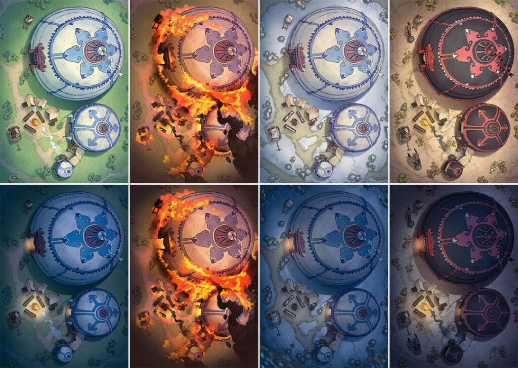 The Nomadic Camp battle map by 2-Minute Tabletop