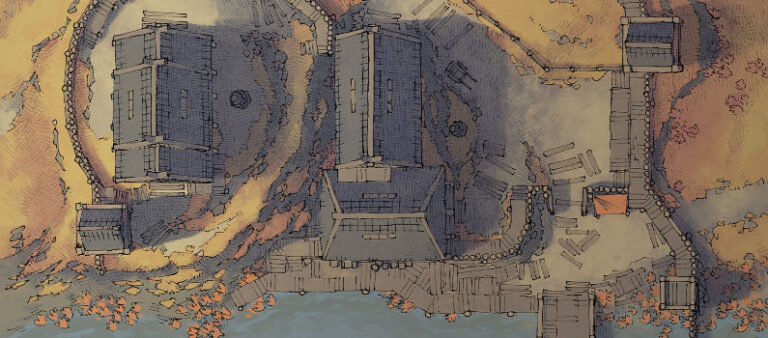 Square Keep Battle Map | RPG Content by 2-Minute Tabletop