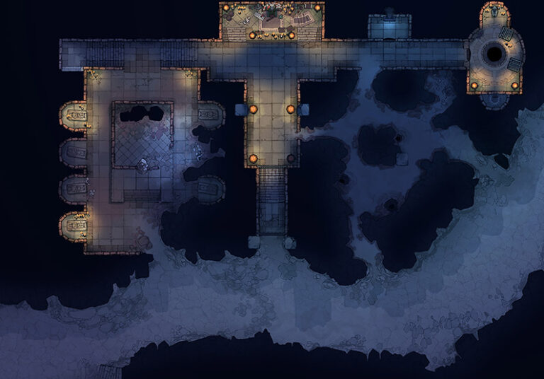 The Ancient Desert Catacomb Dungeon Map | 2-Minute Tabletop