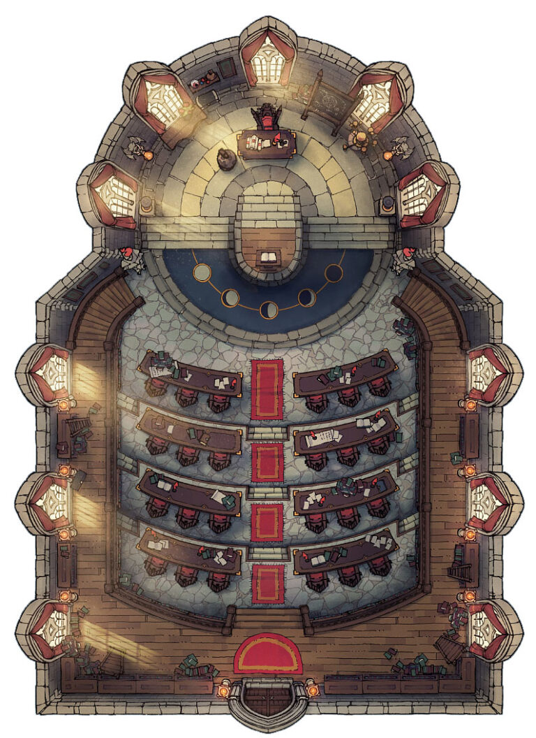 The Wizarding School Classroom Battle Map | 2-Minute Tabletop