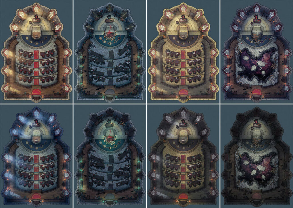 The Wizarding School Classroom battle map by 2-Minute Tabletop