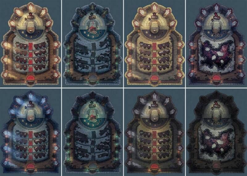 The Wizarding School Classroom battle map by 2-Minute Tabletop