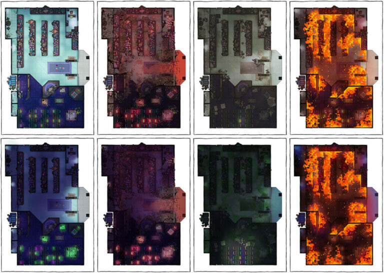 The Arcade Center battle map by 2-Minute Tabletop