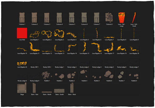 The Arena of Fire Pack | Maps & Assets by 2-Minute Tabletop