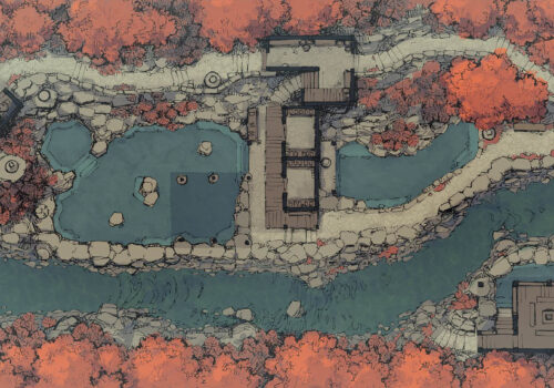 The Onsen Hot Springs Pack | Maps & Assets by 2-Minute Tabletop