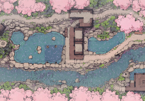 The Onsen Hot Springs Pack | Maps & Assets by 2-Minute Tabletop