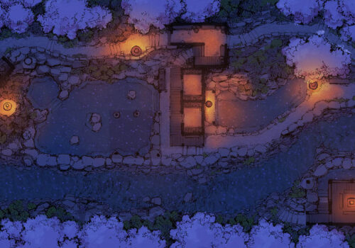 The Onsen Hot Springs Pack | Maps & Assets by 2-Minute Tabletop