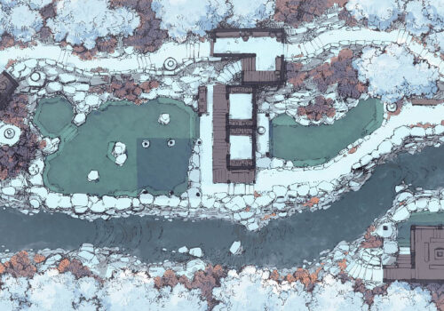 The Onsen Hot Springs Pack | Maps & Assets by 2-Minute Tabletop