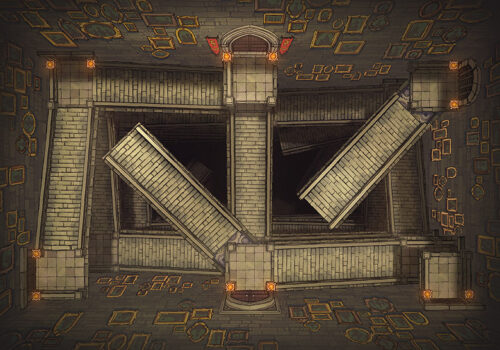 The Wizarding School Grand Staircase Battle Map | 2-Minute Tabletop