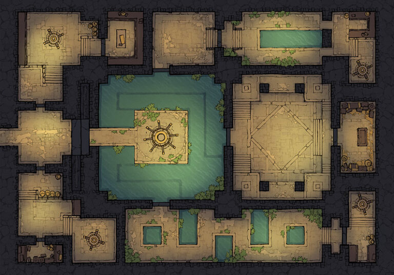 The Dwarven Vault Dungeon Map | 2-Minute Tabletop