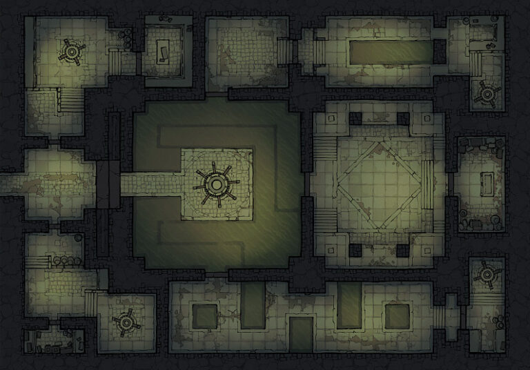 The Dwarven Vault Dungeon Map | 2-Minute Tabletop