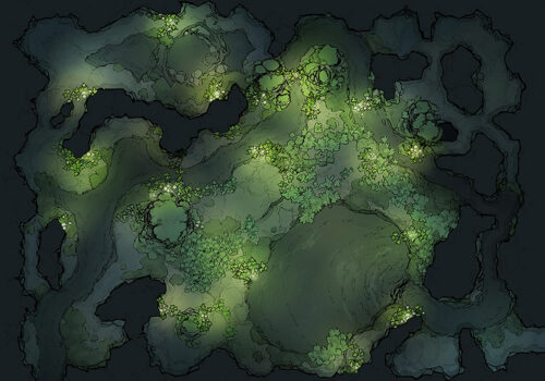The Pooling Caverns Pack | Maps & Assets by 2-Minute Tabletop
