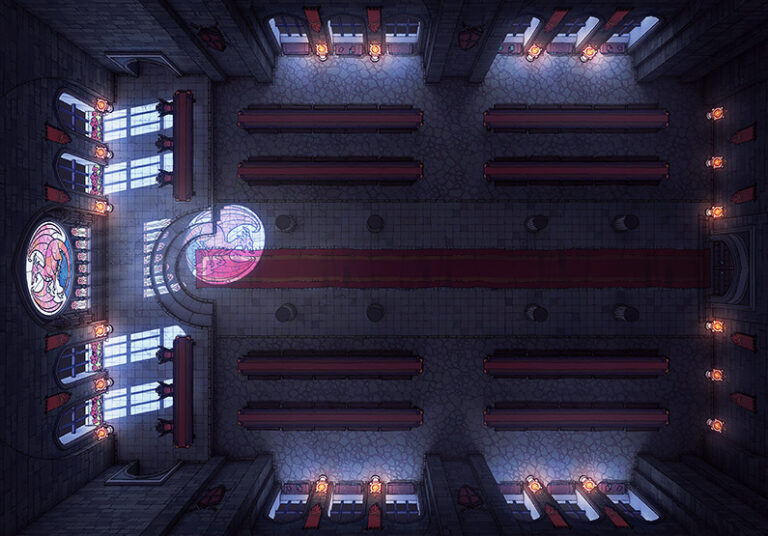 The Wizarding School Great Hall battle map by 2-Minute Tabletop