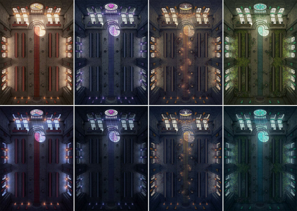 The Wizarding School Great Hall battle map by 2-Minute Tabletop