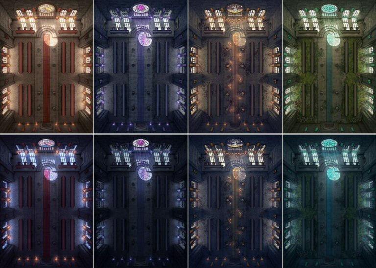 The Wizarding School Great Hall battle map by 2-Minute Tabletop