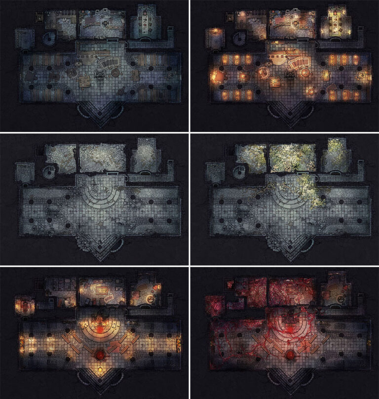 The Dungeon Wall & Floor Assets by 2-Minute Tabletop