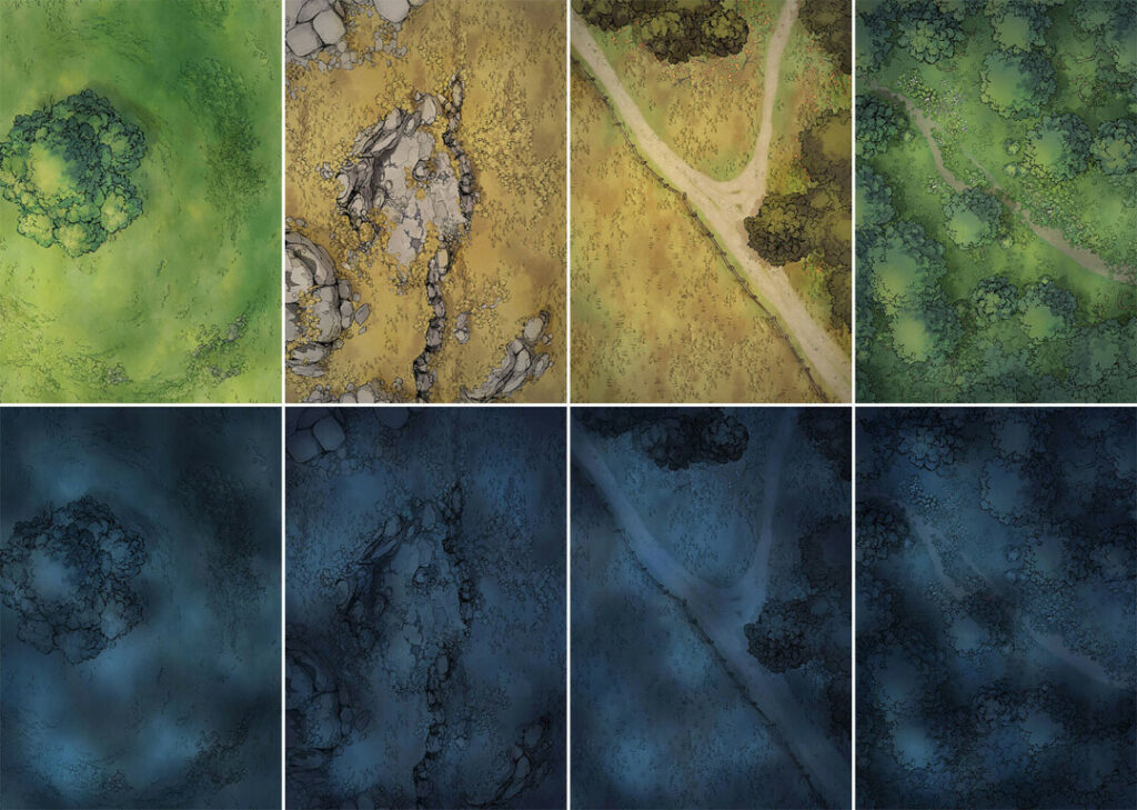 The Green Hill Pack | Maps & Assets by 2-Minute Tabletop
