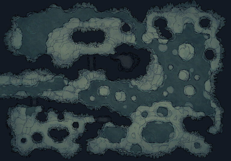 The Acid Cave battle map by 2-Minute Tabletop