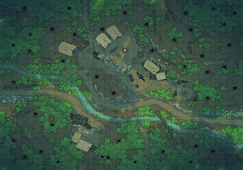 The Forest Camp Battle Map | 2-Minute Tabletop