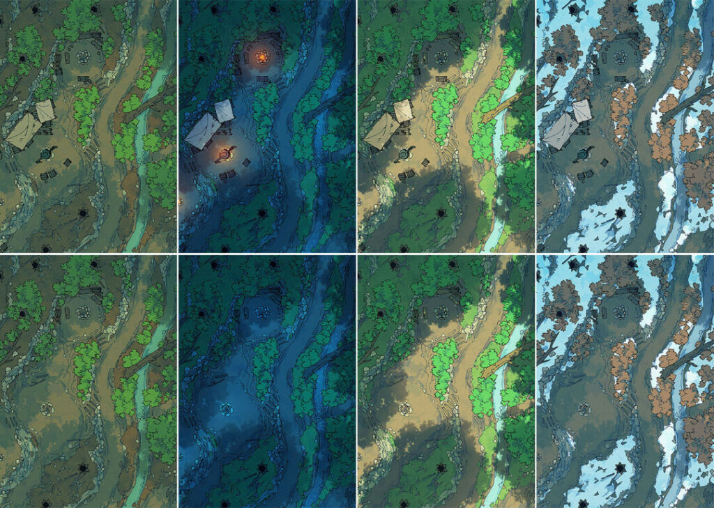 The Forest Camp Battle Map | 2-Minute Tabletop