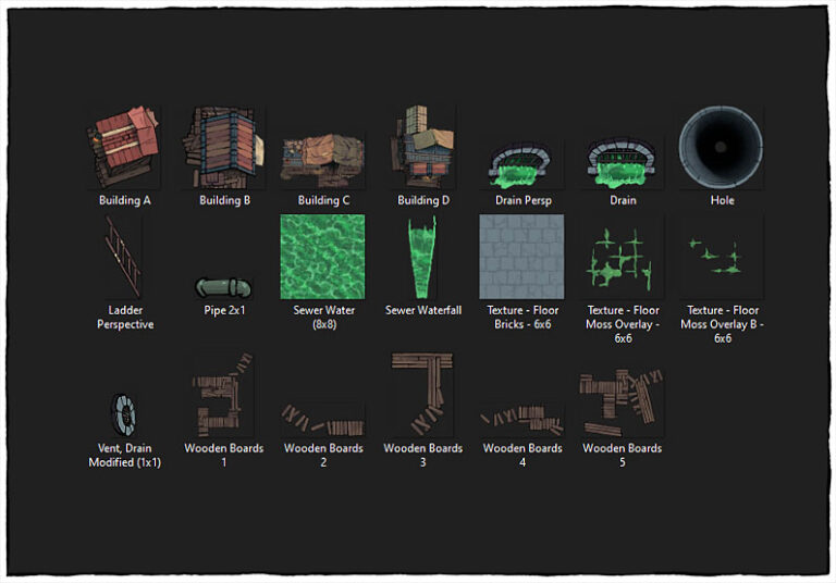 The Sewer Hideout Pack | Maps & Assets by 2-Minute Tabletop