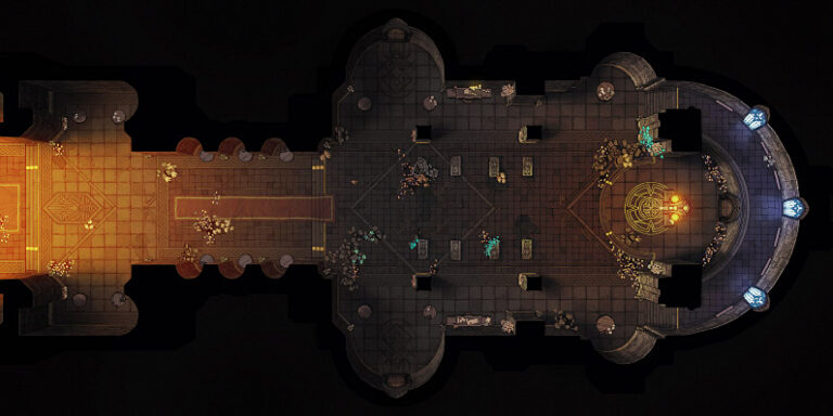 The Dwarven Throne Room Pack | Battle Map by 2-Minute Tabletop