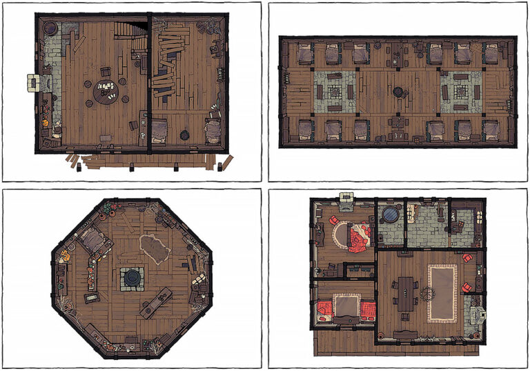 The Medieval Building Map Assets Pack | 2-Minute Tabletop