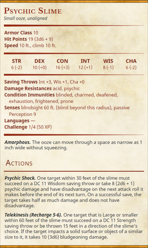 Ooze on the Loose – Elemental Ooze Encounter for D&D 5E